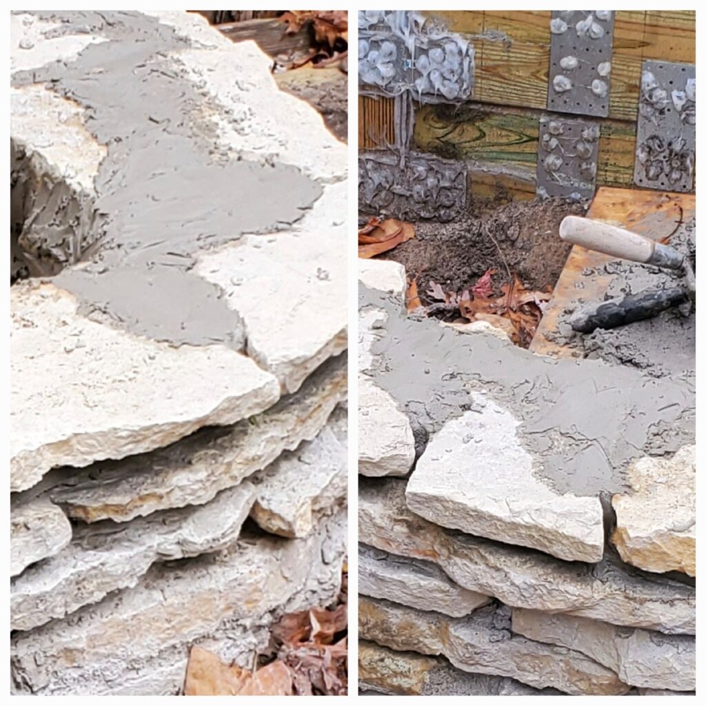 How to Build a Stacked and Mortared Limestone Wall - The Renaissance ...